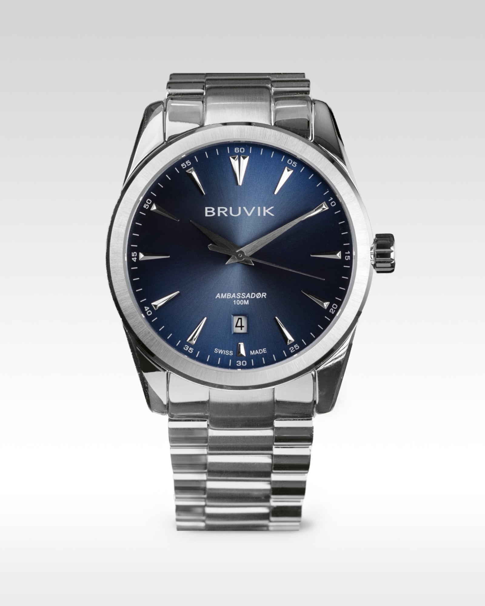 Bruvik Ambassador Travel Blue – Elegant Swiss Watch for Urban Explorers