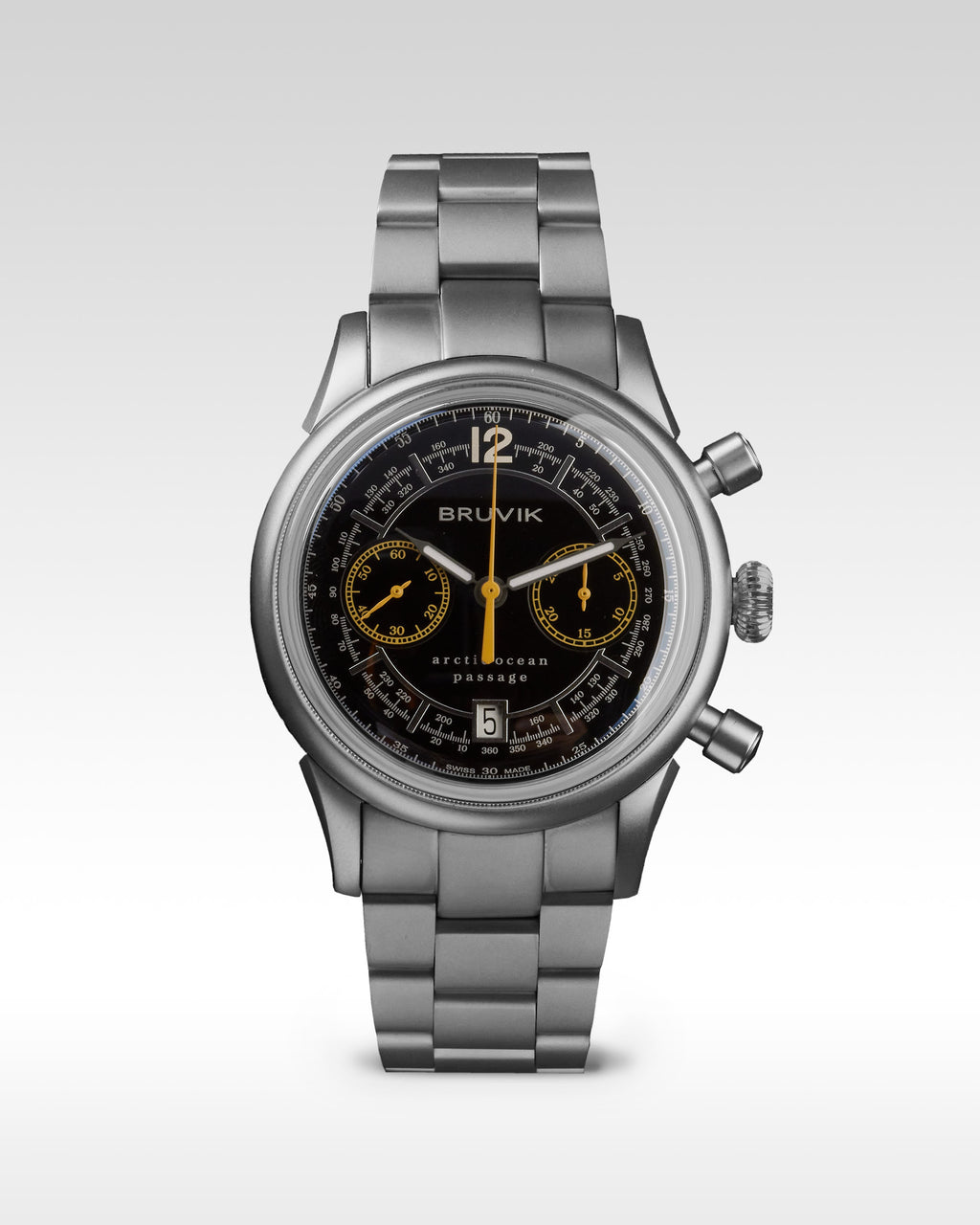 Bruvik Arctic Ocean Passage Black – Polar-Inspired Swiss Chronograph